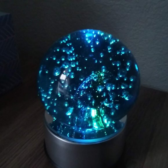 IKEA | Accents | Ikea Decorative Light With Teal Glass Orb Revolving ...